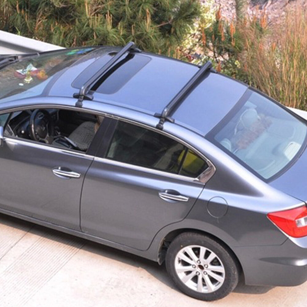 Комплект из 2 поперечин багажника на крышу автомобиля, прочная поперечина багажника с 4 ключами для желоба крыши автомобиля шириной 43,3–44,9 дюйма