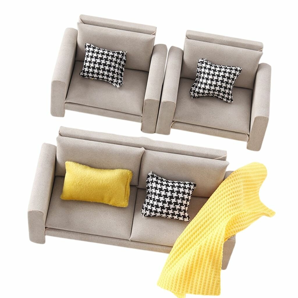 Миниатюрный диван для гостиной модель детализированная деревянная мебель 1/12 масштаб для коллекционеров, - Стиль E