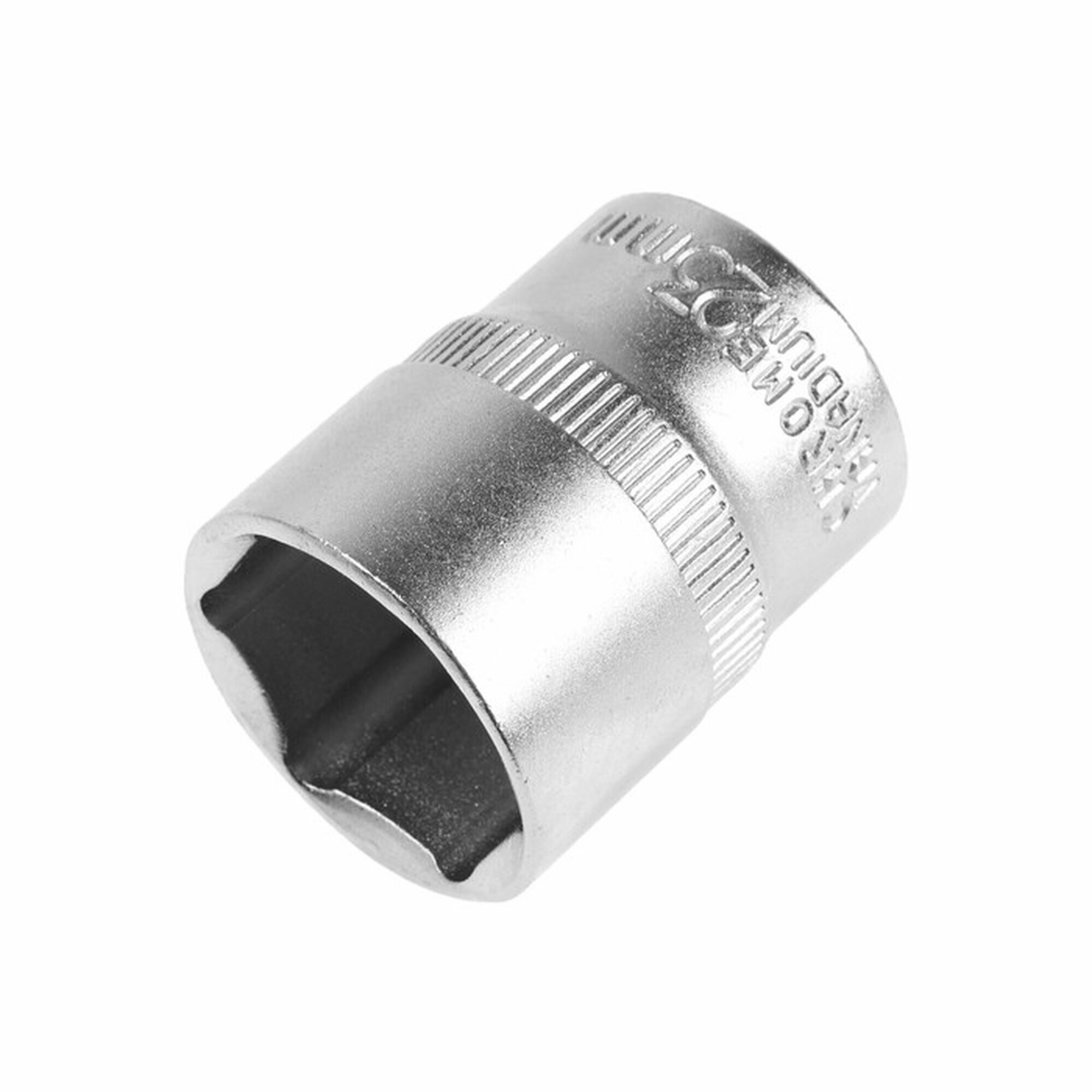 Головка торцевая шестигранная тундра, под квадрат 1/2", 23 мм, CrV 1123561