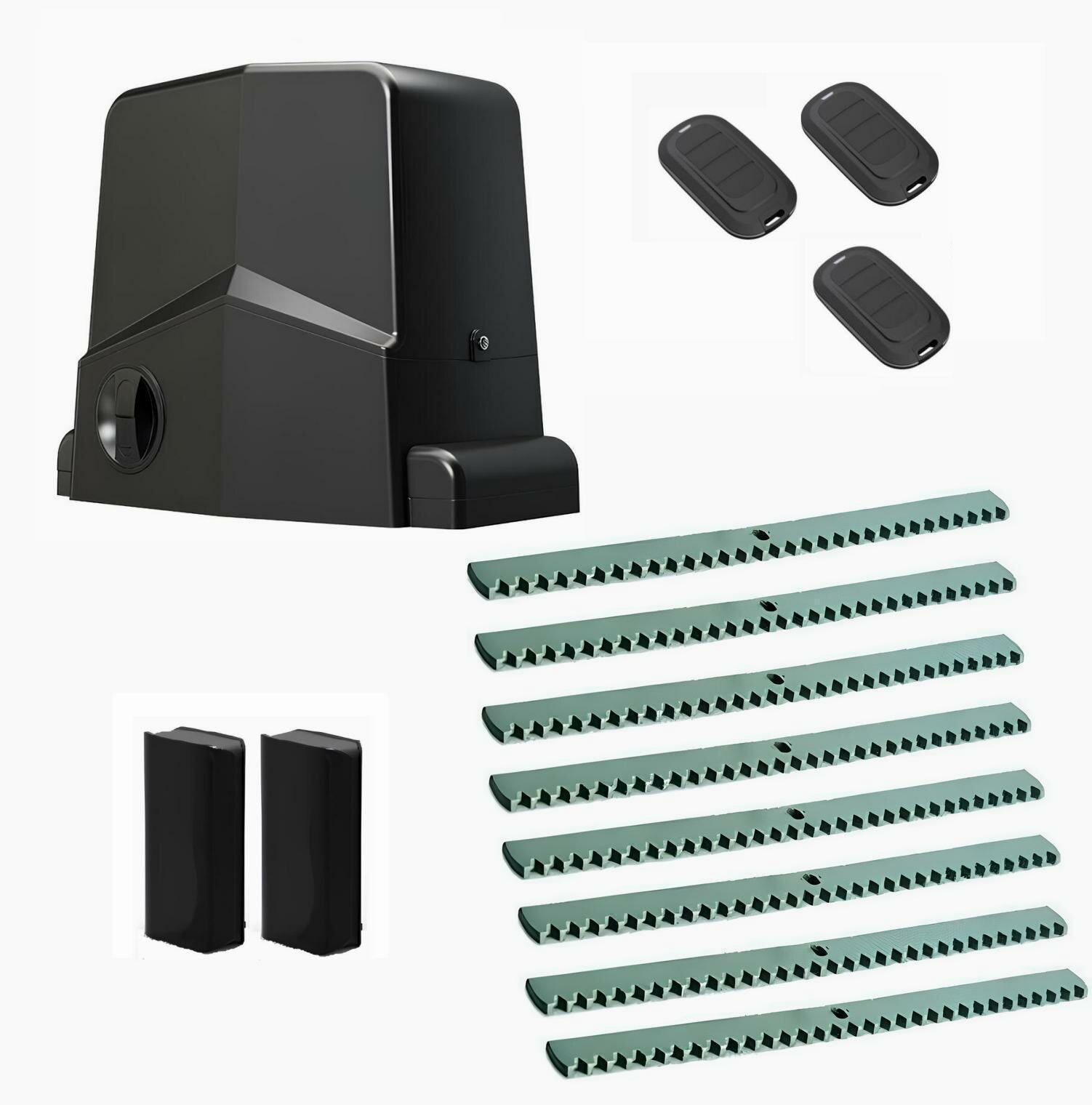 Автоматика для откатных ворот ARW-1000MKIT FA8-Т3, комплект: привод, фотоэлементы, 3 пульта, 8 реек