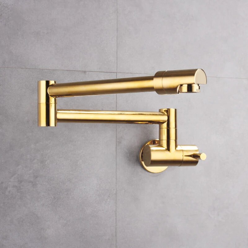 Золотой однорычажный настенный смеситель для кухни Onyzpily, Golden B