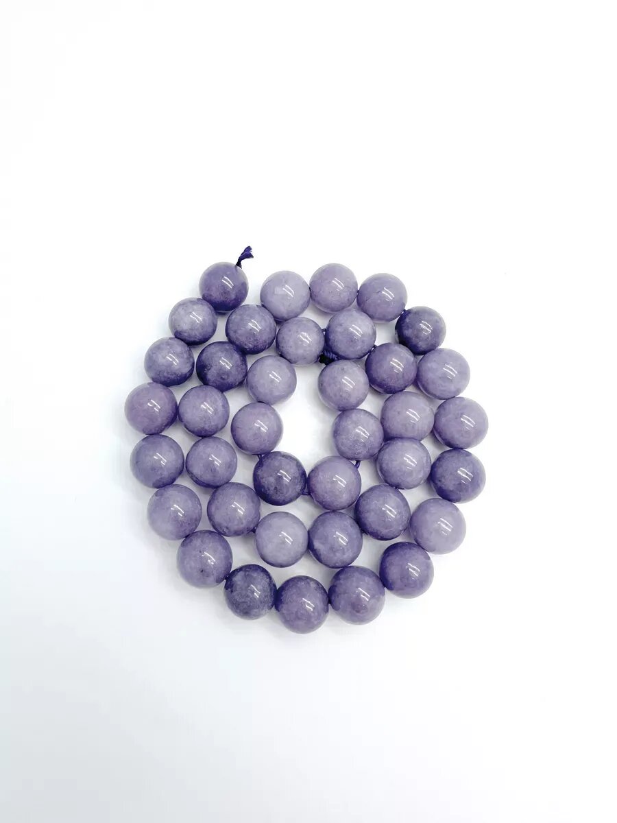 0960 Бразильские камушки для рукоделия сиреневые 10мм 1 нить