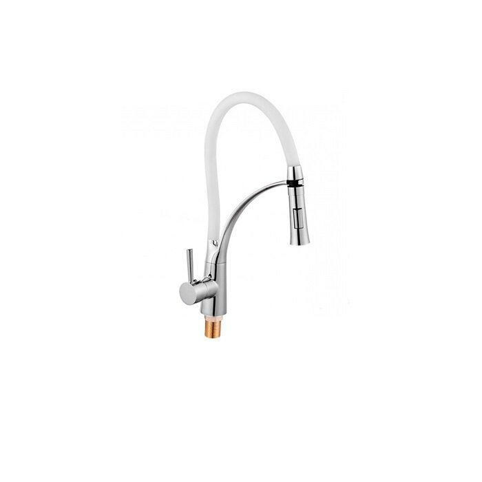 Смеситель для кухни MATRIX SMF-323197/WT душ/струя (излив Белый силиконовый)