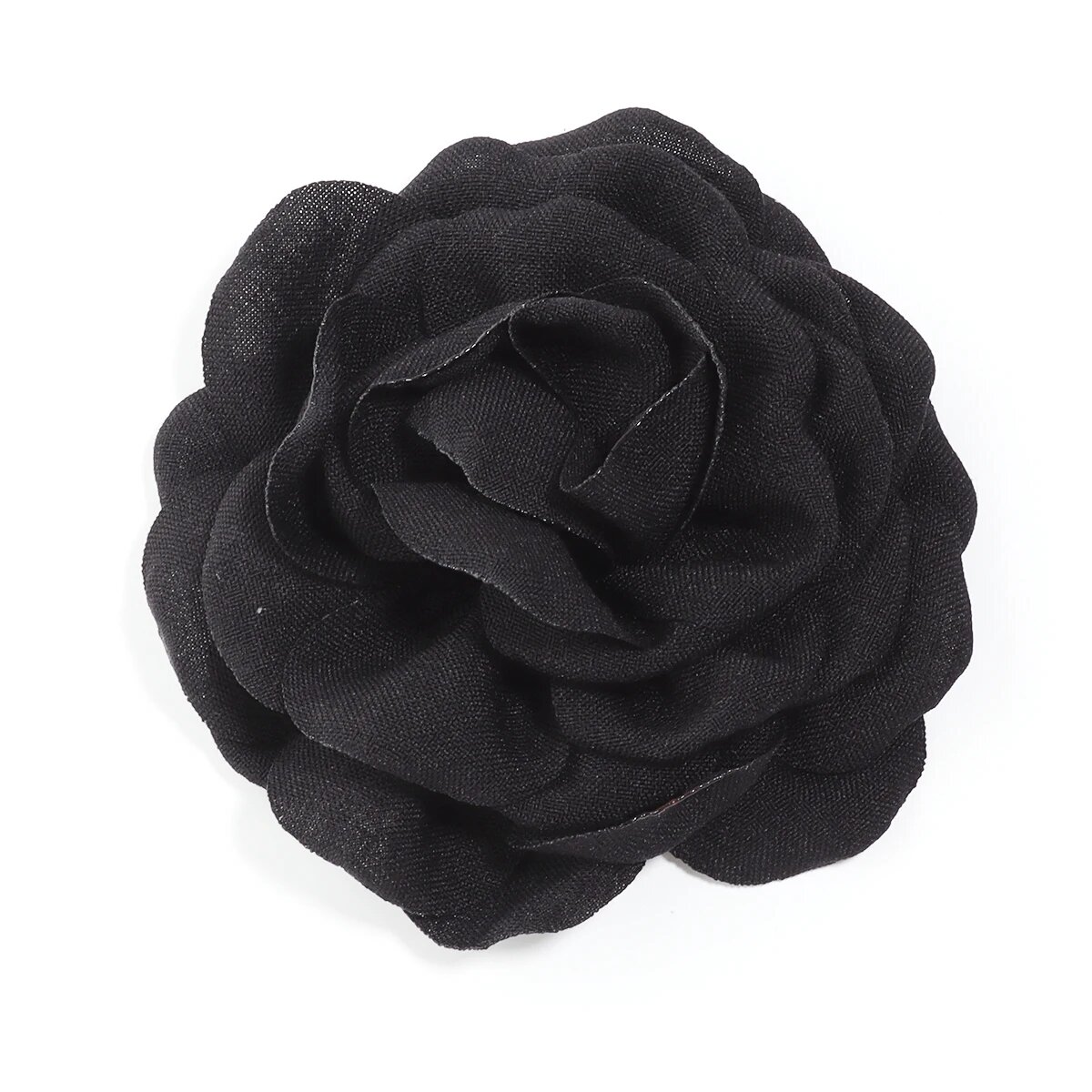 Искусственные цветы камелии для брошей Черный, Black