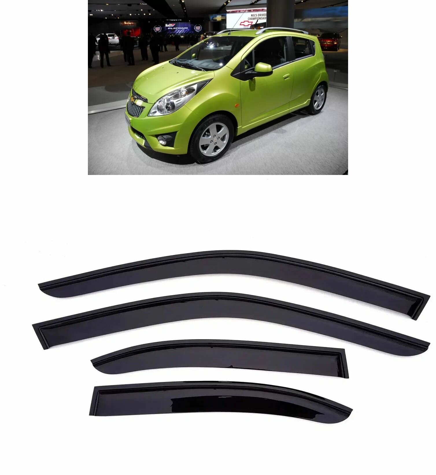 Дефлекторы боковых окон CHEVROLET Spark Шевроле Спарк (2009-2016)