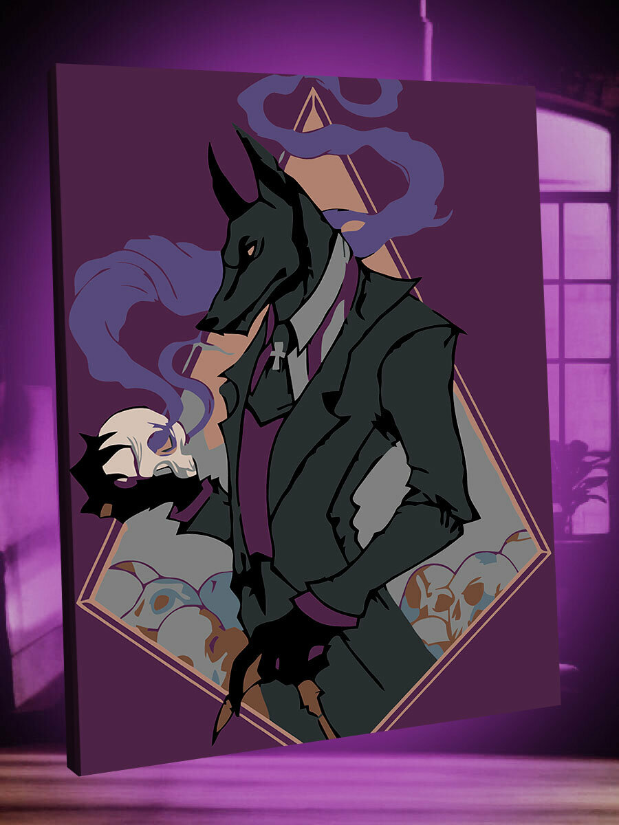 Картина по номерам Анубис / Anubis холст на подрамнике