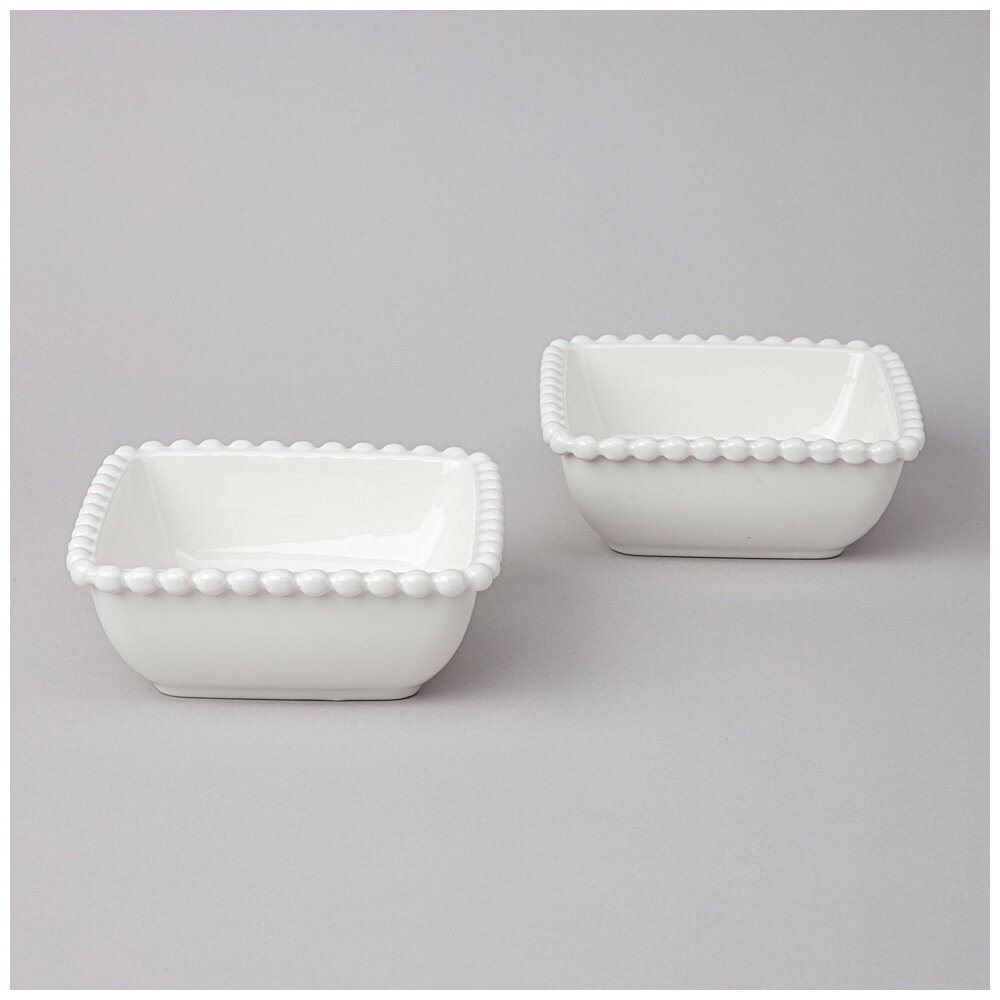 Набор салатников квадратных lefard pearl 2 шт. 14*5,5 см 400 мл KSG-761-103