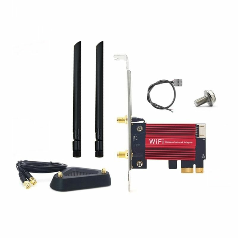 Беспроводной модем, Встроенная беспроводная сетевая карта BE200 WIFI7 для настольного компьютера со съемной антенной 8 дБ версия Pro, 1 комплект