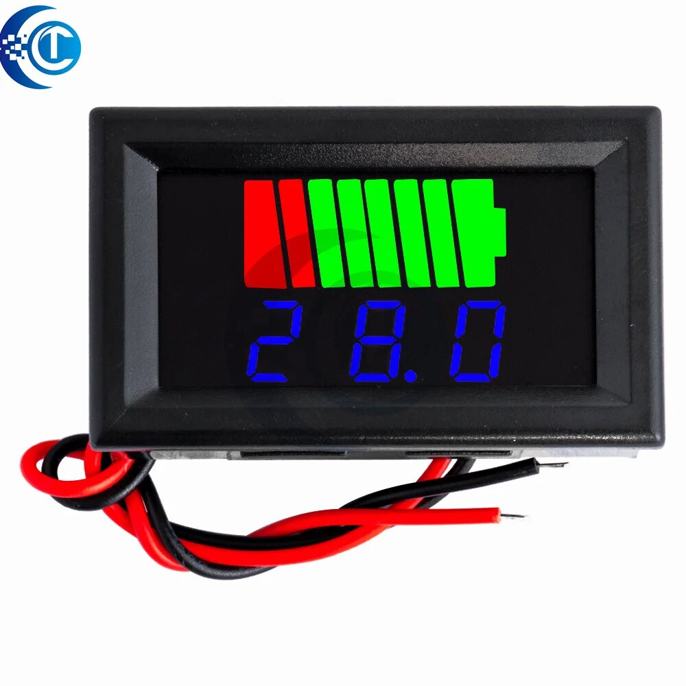 Вольтметр 40.3В Waterproof RED — фото 1
