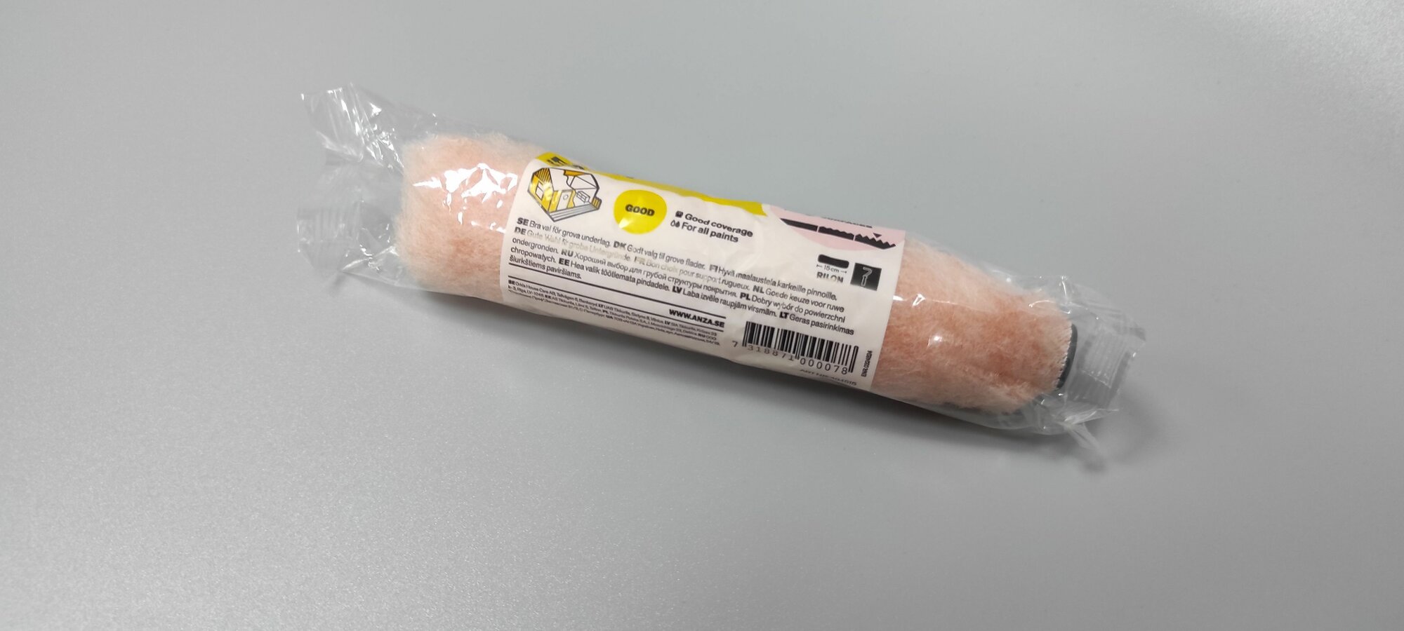 Валик малярный Anza BASIC Рилон 15 см*15 мм 494515