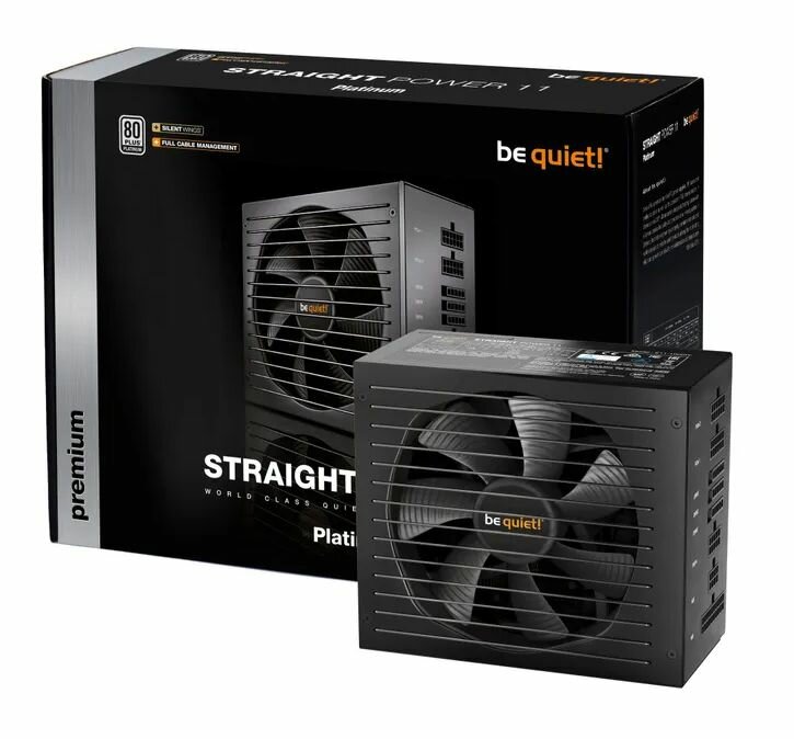 Блок питания be quiet! STRAIGHT POWER 11 PLATINUM 650W (BN306) черный - 650 Вт, 80+ Platinum, ATX 20+4 пин, 8 pin + 8 pin CPU, 9 SATA, 4 x 6+2 pin PCI-E