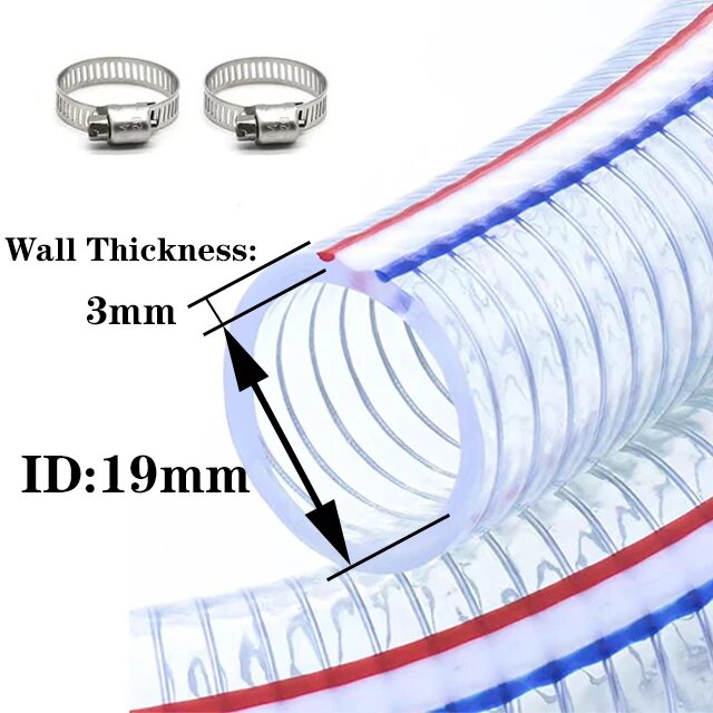 Шланг из стали с ПВХ покрытием 10мм прозрачный PVC