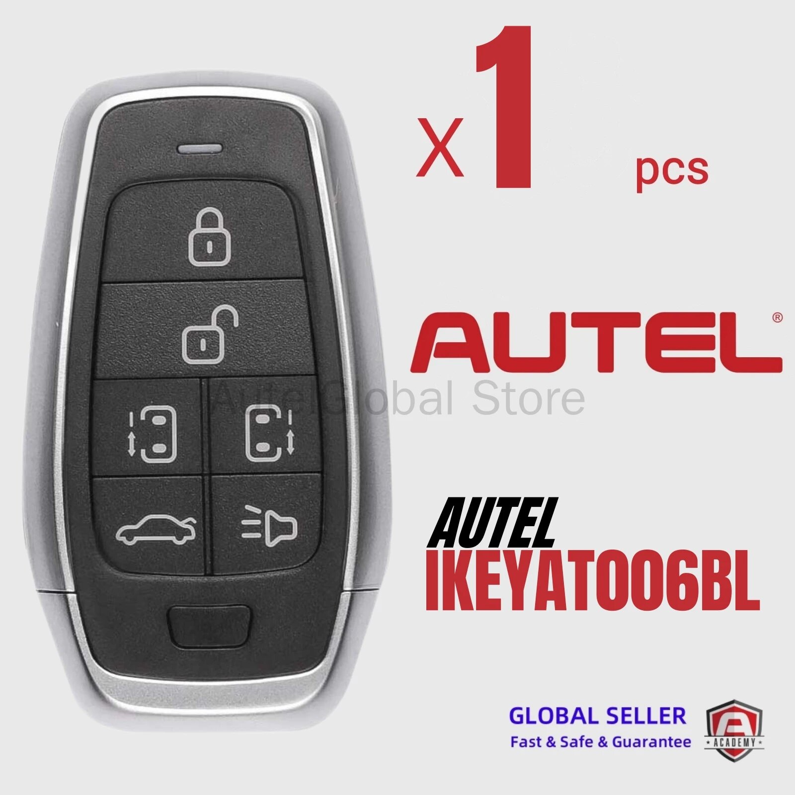 AUTEL MAXIIM IKEY Стандартный стиль IKEYAT006BL 6-кнопочный независимый смарт-ключ США