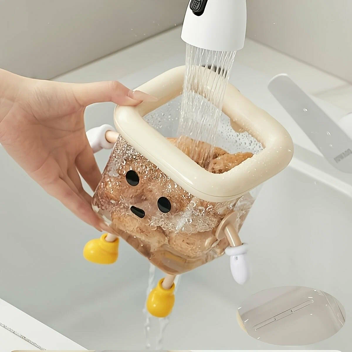 Мультяшный держатель зубной щетки для ванной комнаты, настенный ящик для хранения на присоске без сверления