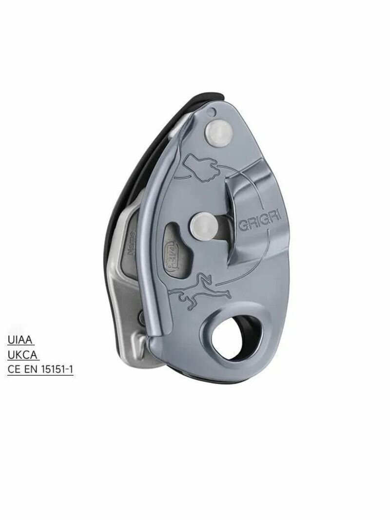 Petzl GRIGRI страховочно-спусковое устройство с блокировкой для скалолазания и скалодрома, совместимое с веревками 8.5-11 мм