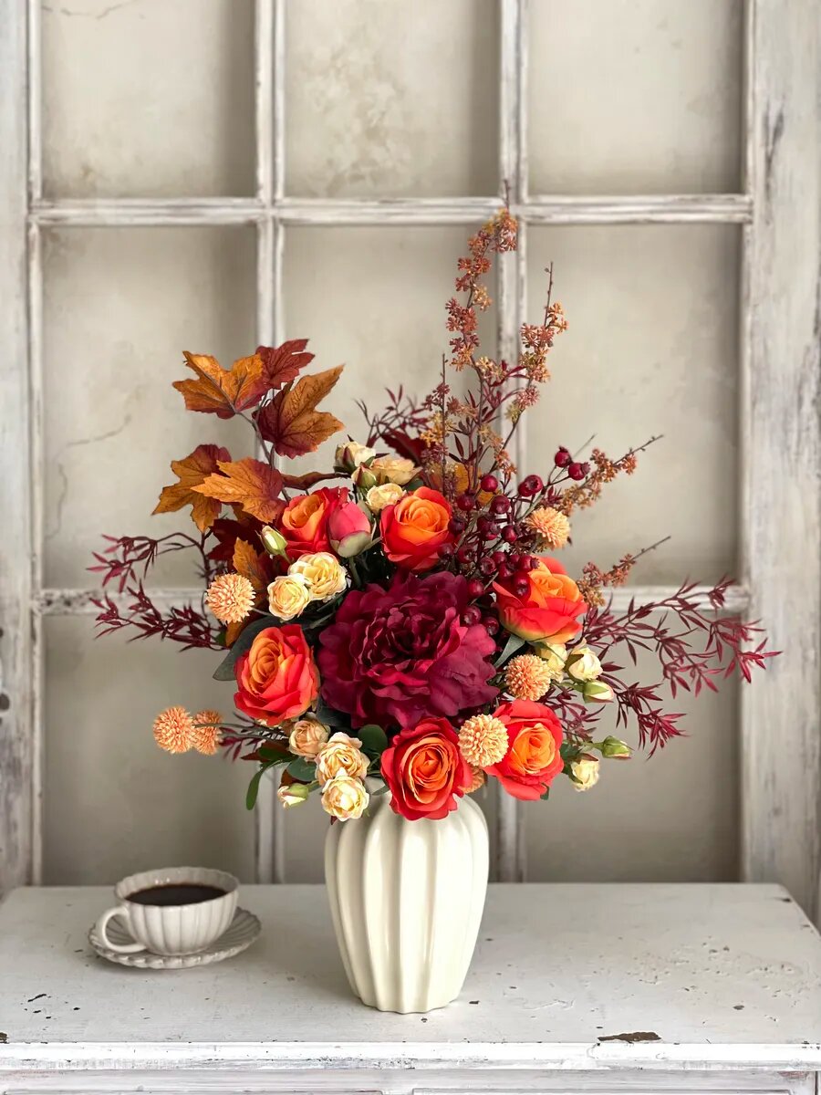 Искусственные цветы для декора букет для интерьера