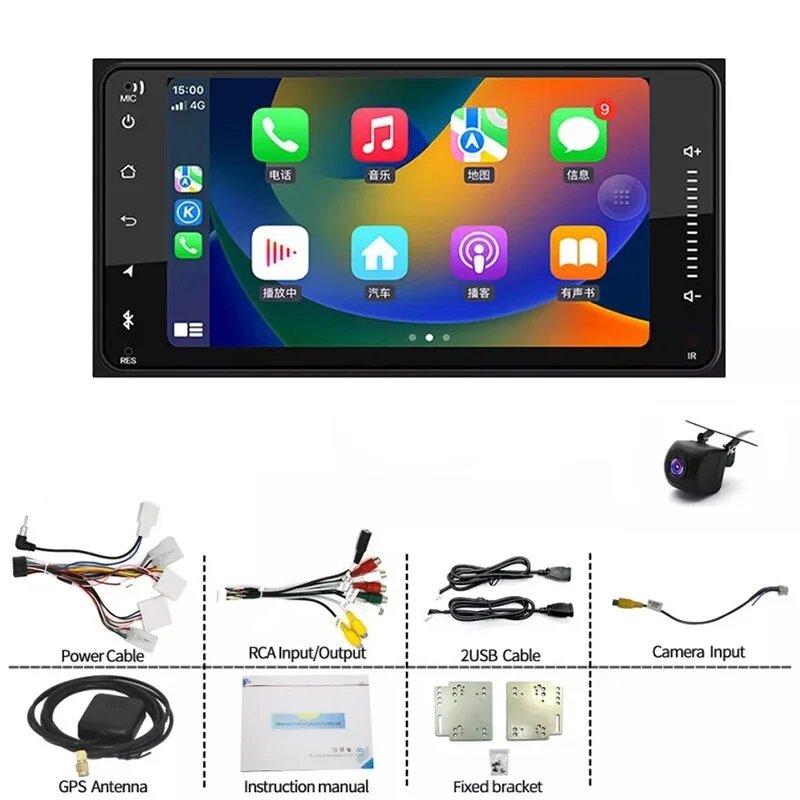 Автомагнитола Android 7" для Toyota Hilux 2005-2014, 6-128GB, Carplay, GPS, BT