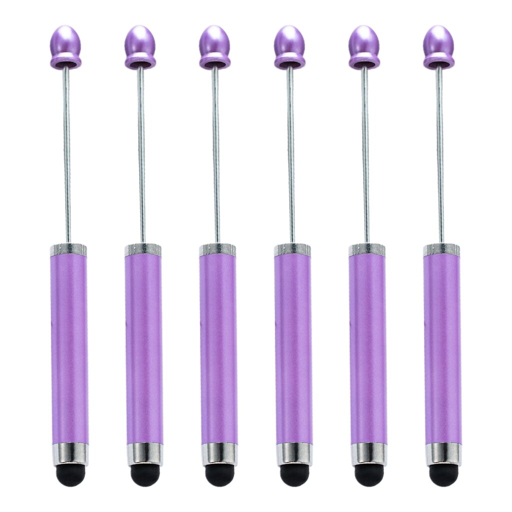 6 штук Шариковая Ручка-Стилус 2-в-1, Шариковая Ручка с Бисером, Офисная Ручка Для Подписи, Бизнес-Подарочная Ручка для Женщин, Мужчин