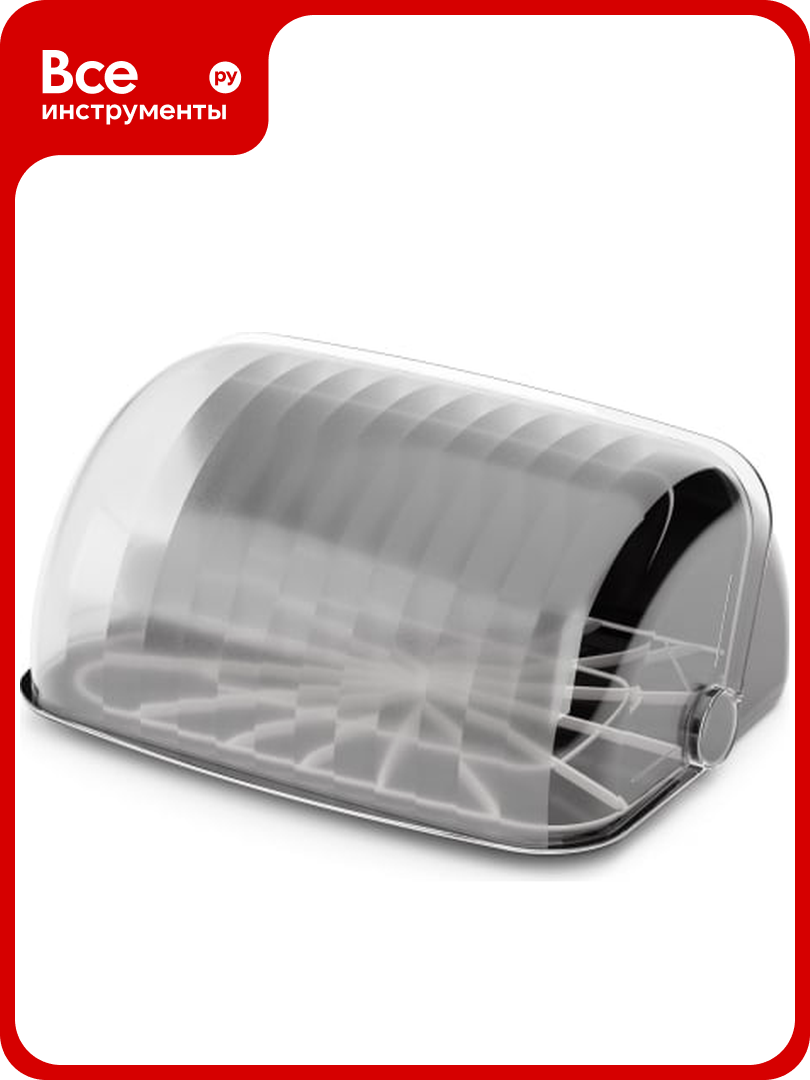 Хлебница ЗПИ «Альтернатива» Изобилие серый М8712, 340х270х180, 180 мм, пластиковая