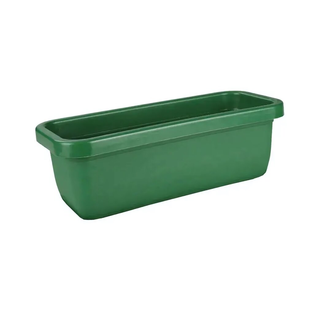 Ящик для рассады пластиковый 36х12.5см, зеленый, прочный, без поддона, эргономичный