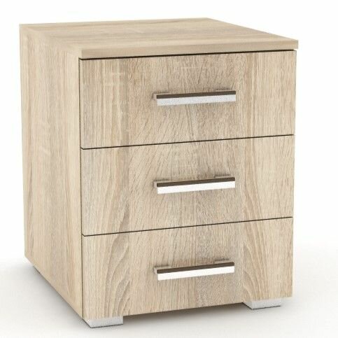 Тумба офисная, BUDUNOV GROUP, Дуб сонома, офисная тумба с ящиками, 46х41х51 см.