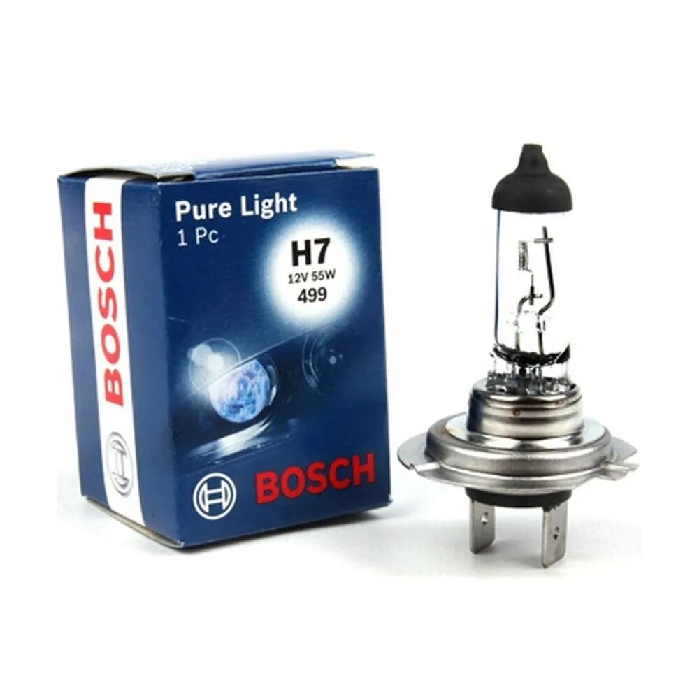 Лампа H7 BOSCH Pure Light галогеновая для ближнего и дальнего света 12V 55W (3200K)
