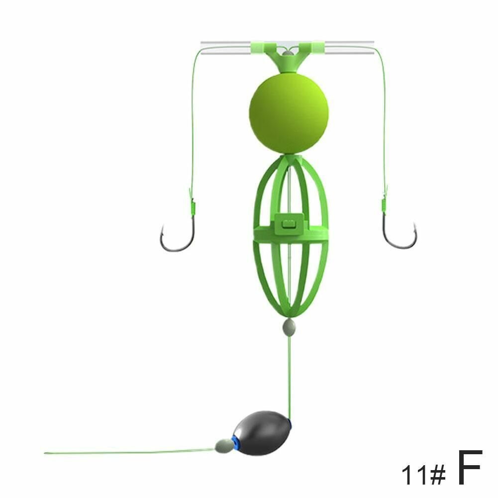 Поплавочный набор для ловли толстолобика и белого амура плавающая кормушка с двойными крючками, для донной и поплавочной снасти