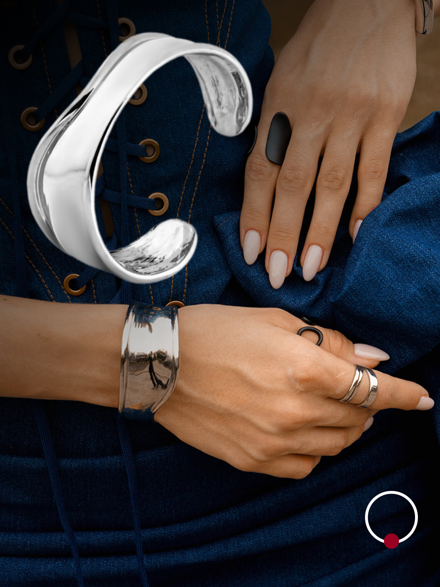 Жесткий браслет Kalinka modern story