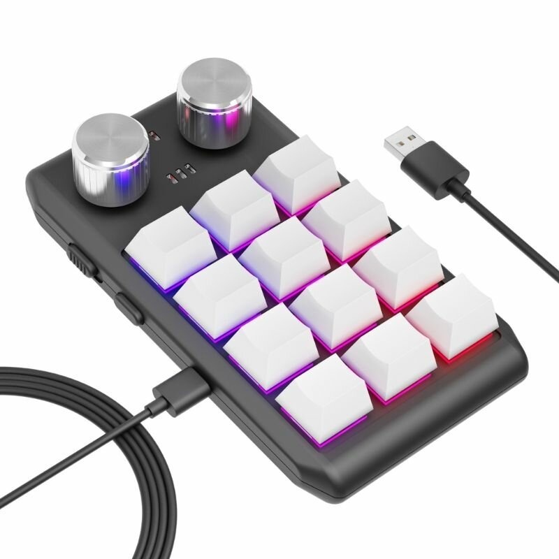 (1x) 12-клавишная USB-клавиатура Custom Slimline Keypad - белая