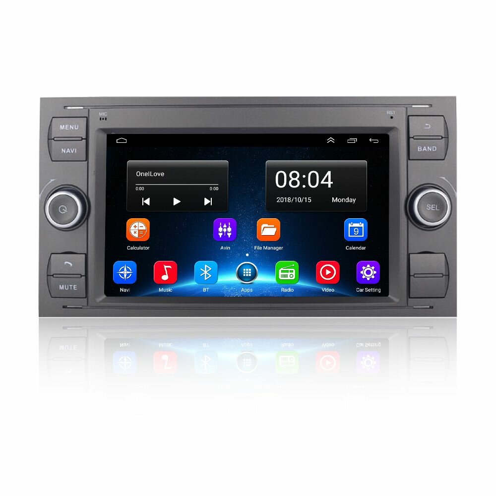 7 - дюймовый Android 12 автомобильный радиоприемник 1+16G для For Ford Transit ядерный процессор, экран IPS, модем, камера заднего видаGPS, FM, BT