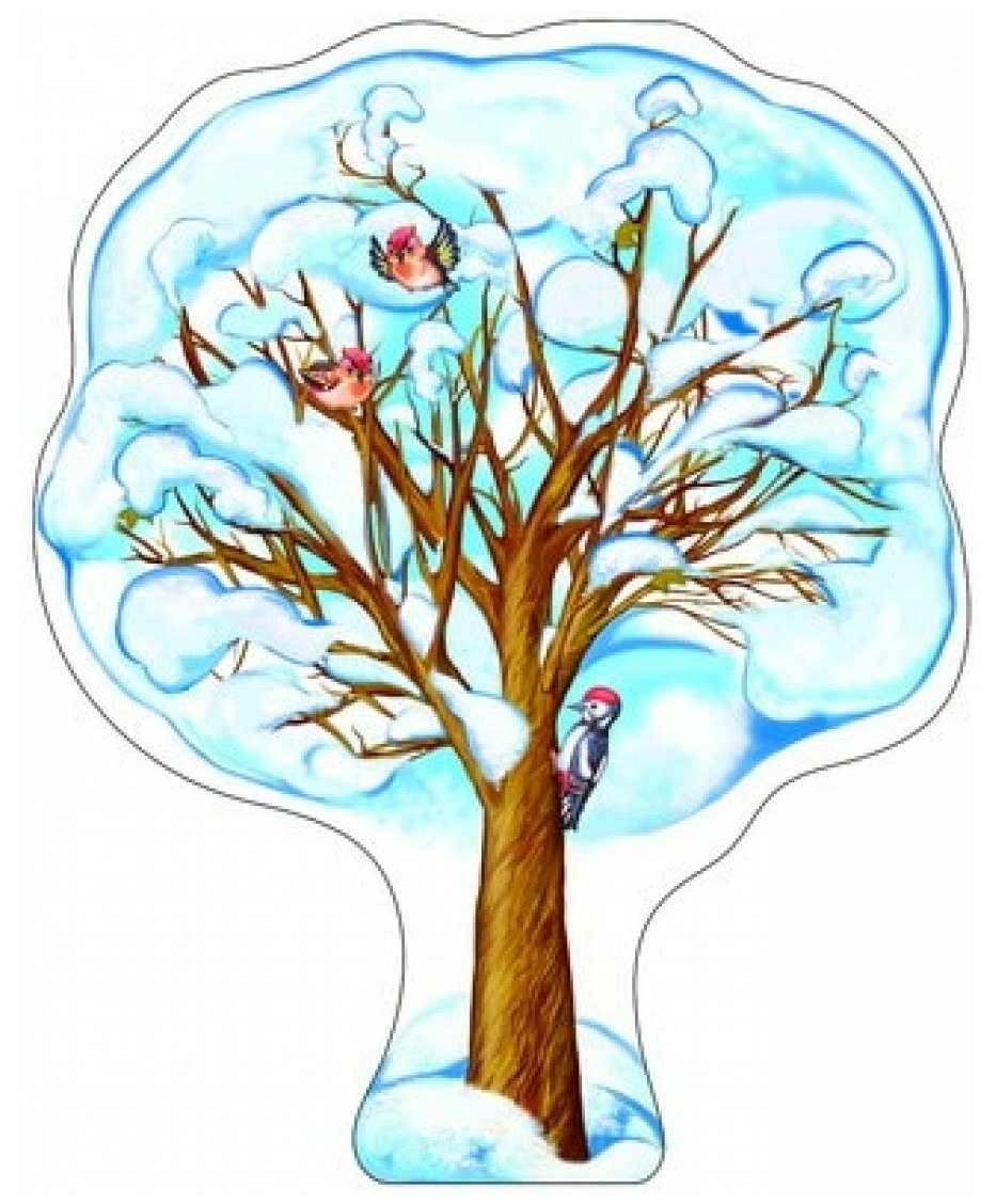 Плакат вырубной Клен зимний Ф-009312