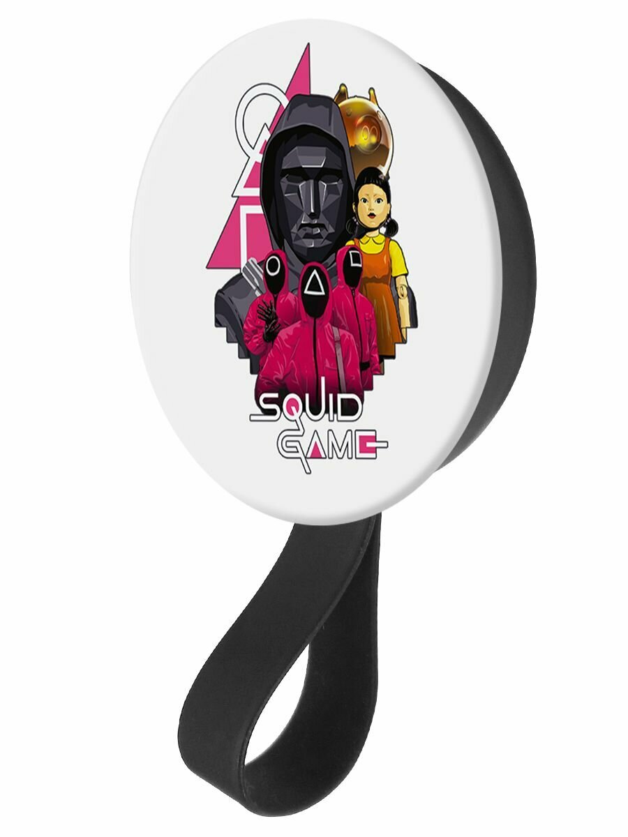 Кольцо-держатель с зеркалом Krutoff для телефона Игра в кальмара началась