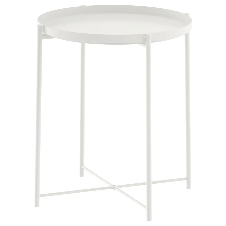 Сервировочный столик "GLADOM" от IKEA, круглый в белом цвете