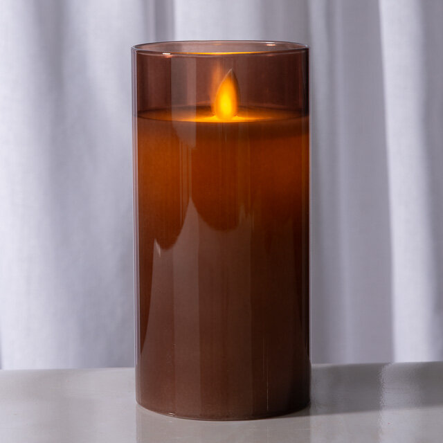 Светодиодная свеча в колбе Mosala - Amber 15 см, на батарейках, Peha, MB-11200