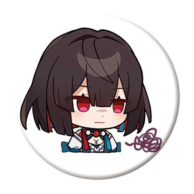 58mm New Game Honkai: Star Rail Enamel Pins Topaz Dr. Ratio Xueyi Jingliu Cosplay Badge Backpacks Bag Accessories Jewelry Gifts