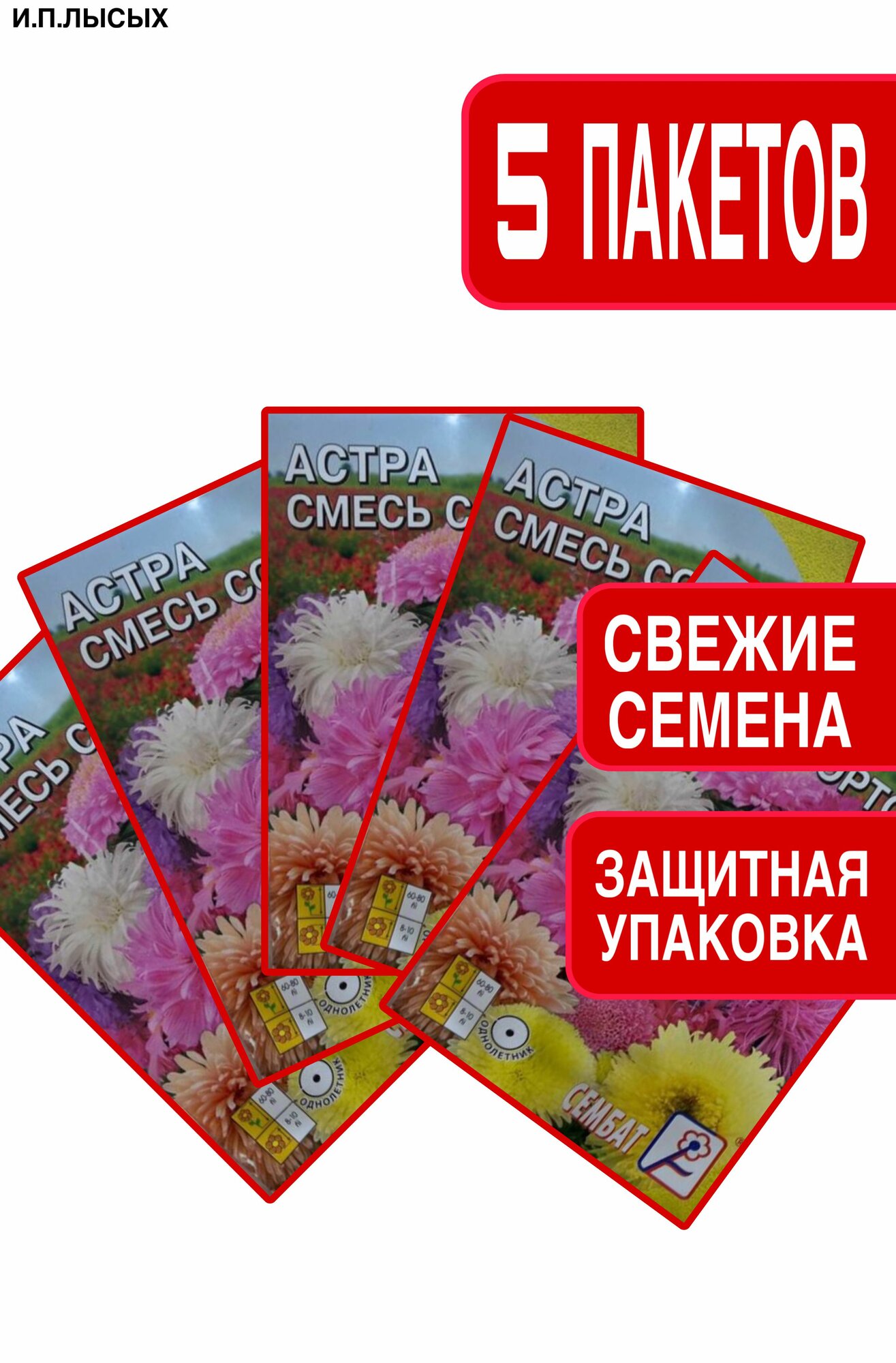 Семена Астра смесь сортов