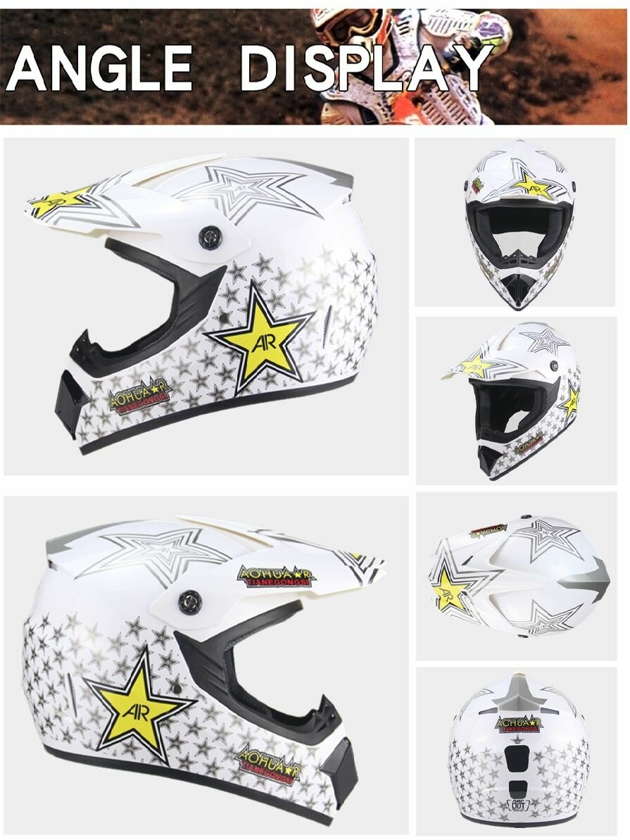 Шлем фулфейс велосипедный, Шлем для даунхилла и MTB, Высокопрочный ABS, Вентилируемый амортизатор