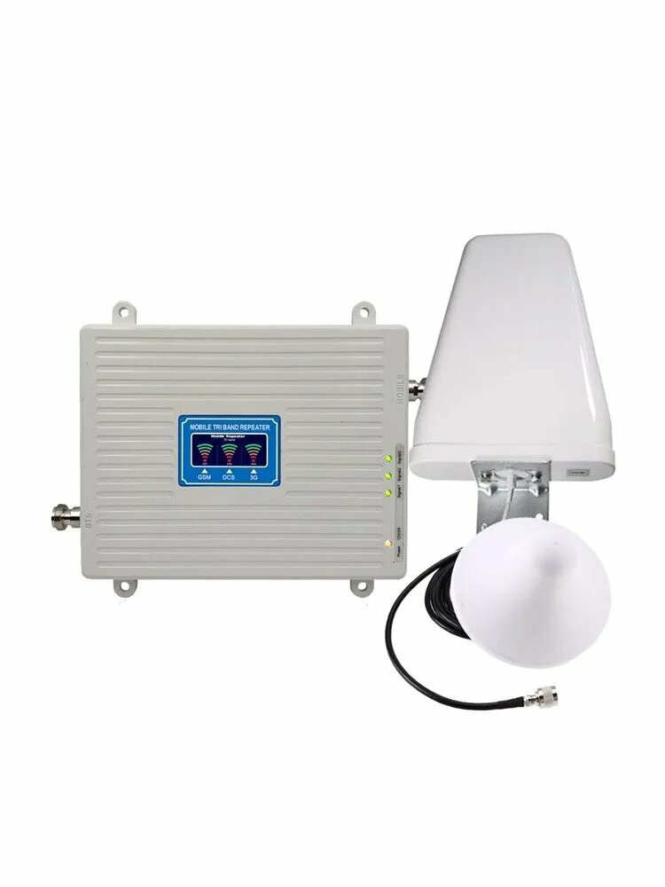 Трехдиапазонный сотовый ретранслятор 900/1800/2600 МГц для 2G, 3G, 4G с комплектом антенн - усилитель домашней мобильной сети