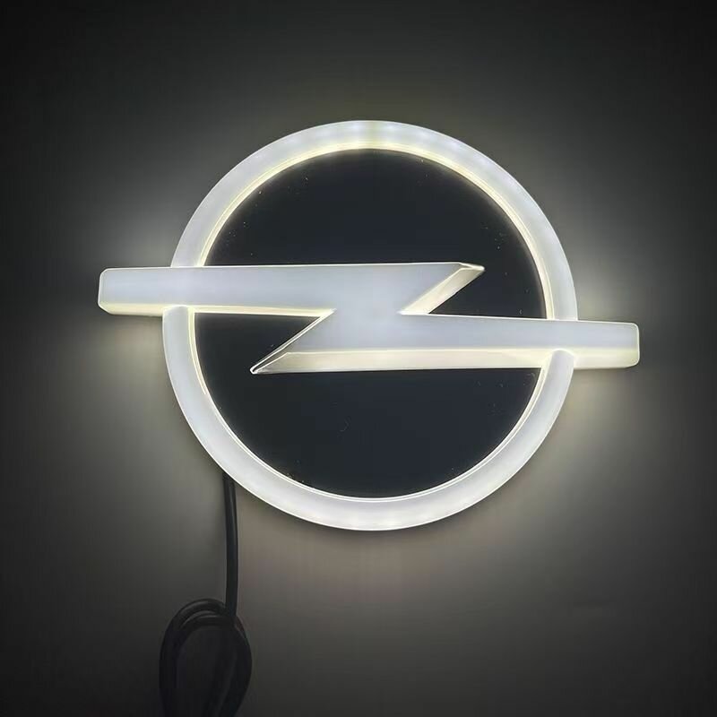 Символ Opel LED 133x101 мм, подсветка, для автомобиля, подарок автолюбителю