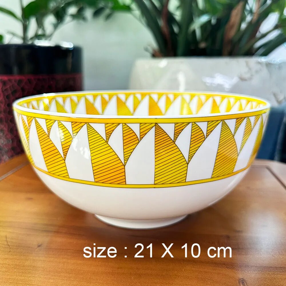 8-дюймовая костяная фарфоровая миска для рамена, керамическая миска, домашняя салатница, креативная специальная ресторанная посуда