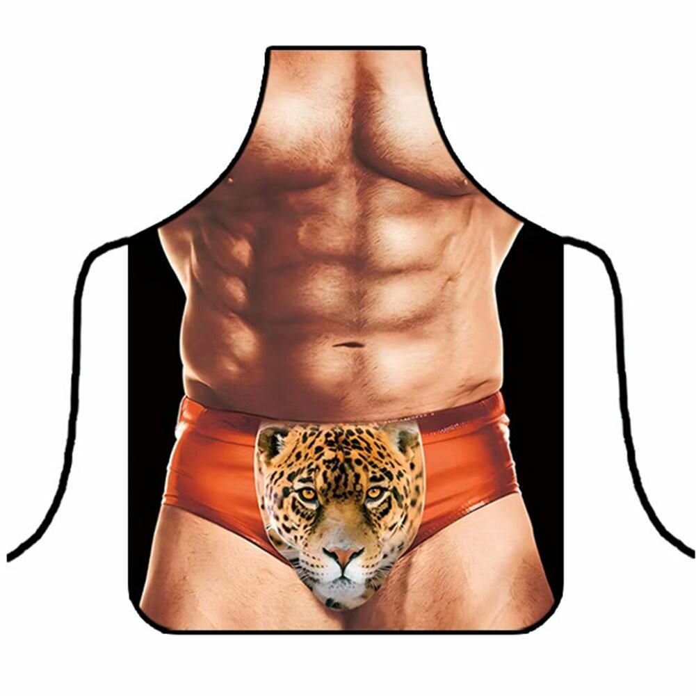 Сексуальный фартук для женщин, мускулистый мужской фартук