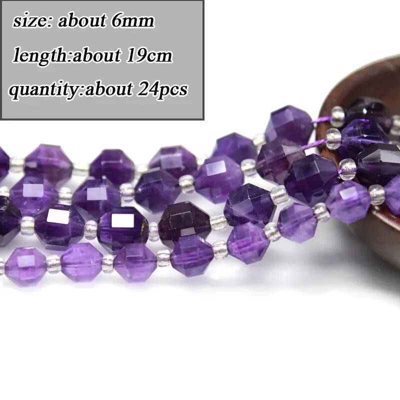 Бусины из натурального аметиста LUOMAN XIARI type33