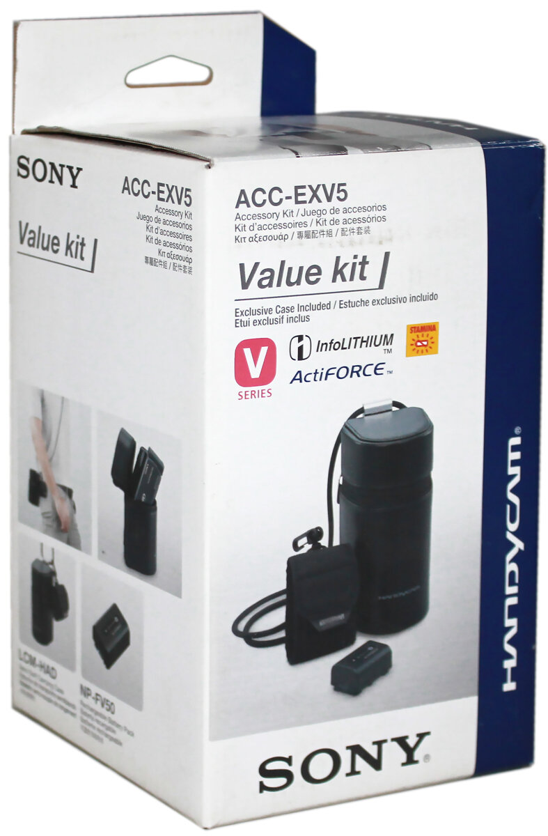 Набор аксессуаров Sony ACC-EXV5 для видеокамер (аккумулятор NP-FV50 + футляр LCM-HAD + ремень)