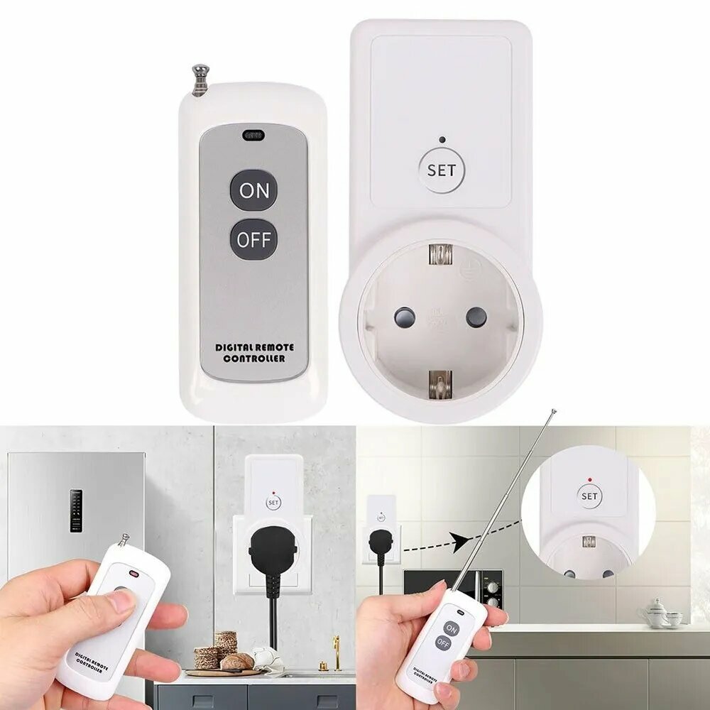 OZ-Globp Беспроводная Розетка Дистанционного Управления Smart Socket 10A 220V Для Различной Бытовой Техники