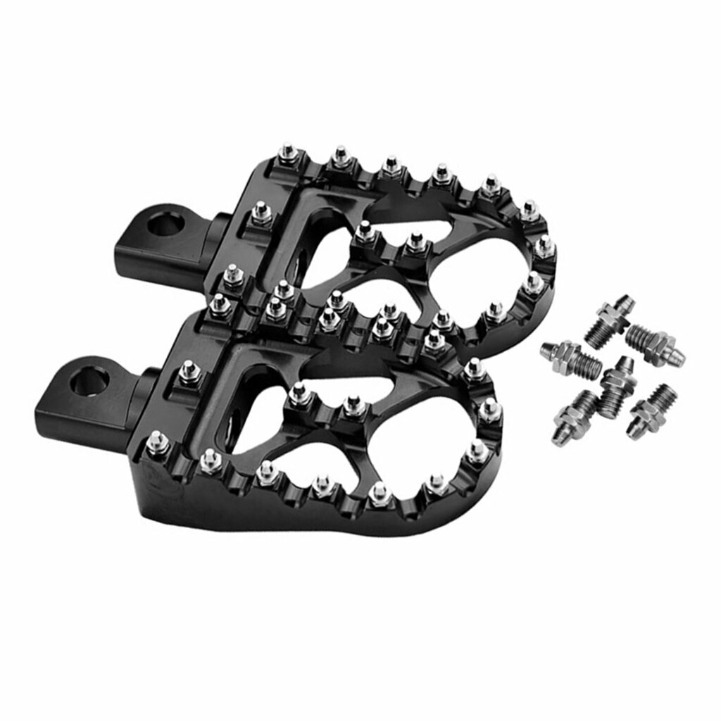 Прочные подножки для мотоцикла из алюминиевого сплава, винтажный дизайн, противоскользящие поверхности, универсальная установка, 2 шт