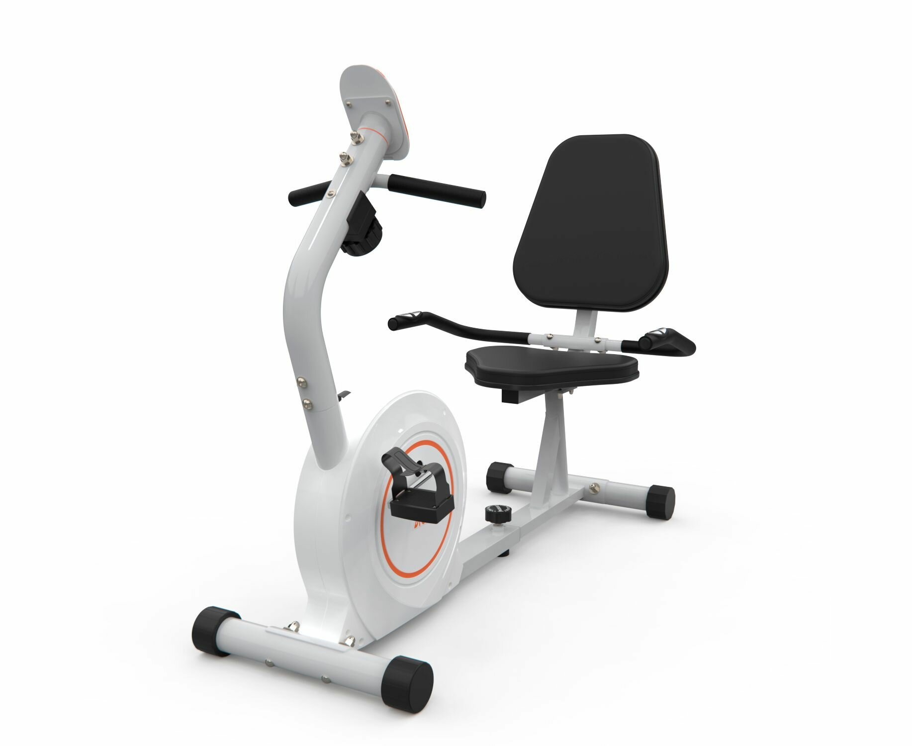 Велотренажер горизонтальный DFC B504RWO, для дома, 8 уровней нагрузки