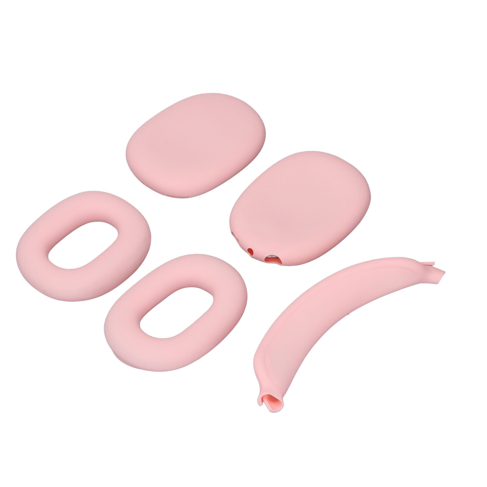 Чехол для наушников с твердой оболочкой и силиконовыми амбушюрами, чехол для амбушюров, чехол для оголовья, дорожная сумка для гарнитуры EVA, поддержка функции автоматического пробуждения и сна, подсветка розового цвета