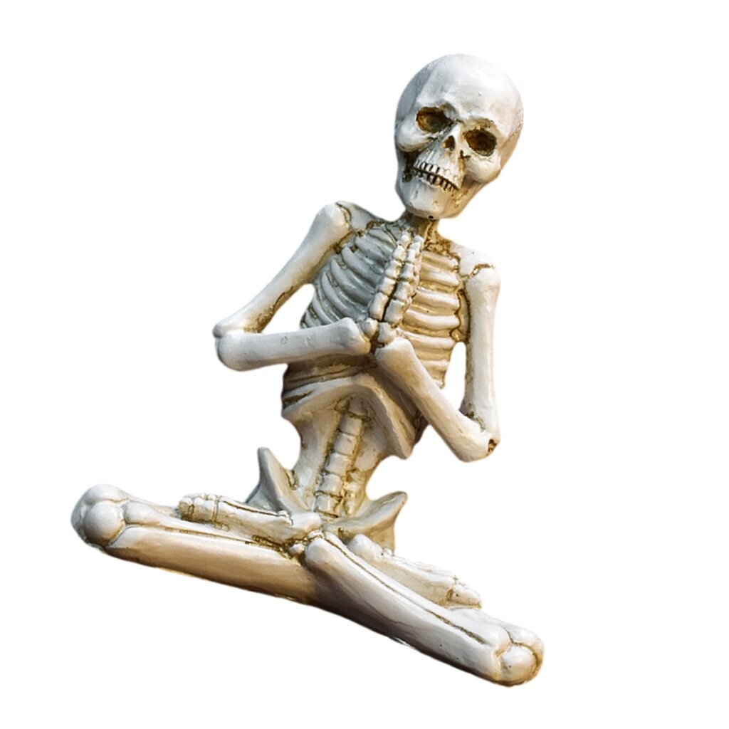 Скелеты Йоги Фигурки для Дома Смола Статуи Духовная Медитация Скульптуры