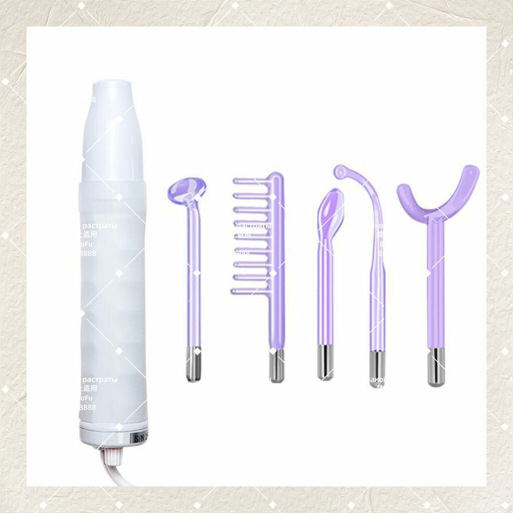 Дарсонваль для лица, тела и волос с 5 насадками, импульсный массажер для лечения целлюлита, морщин и прыщей, микротоки для волос