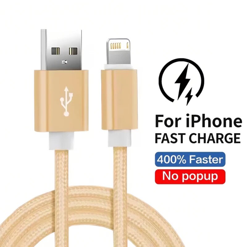 Плетеный USB-кабель для быстрой зарядки для iPhone 11 12 mini 13 14 Pro Max Кабели для быстрой зарядки данных для iPhone X XR XS 6 6S 7 8 Plus SE